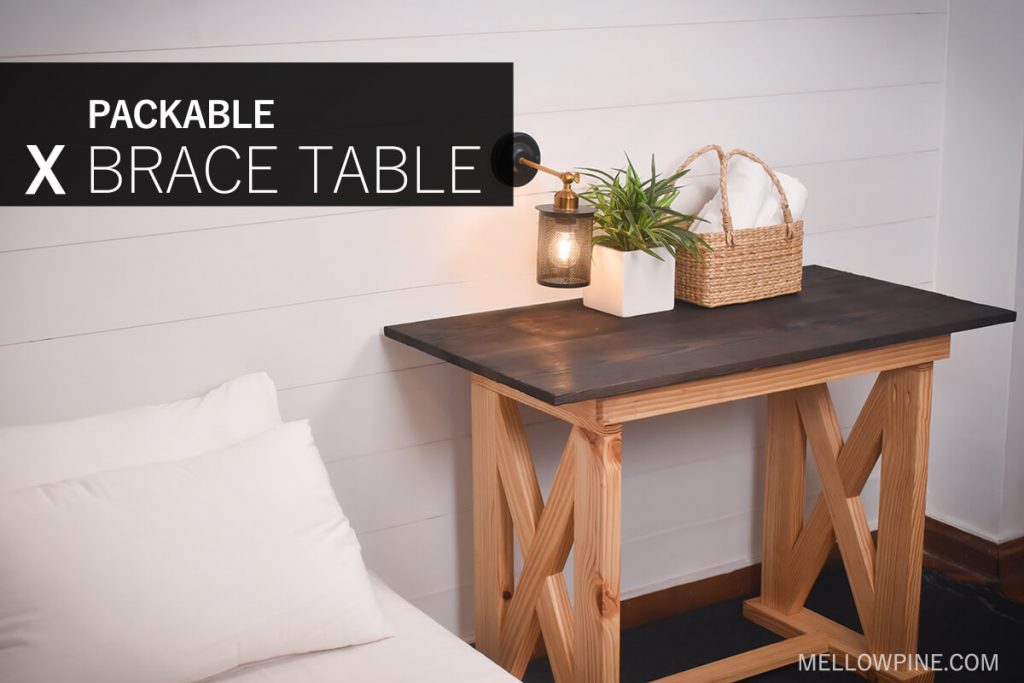 DIY Packable X-Brace Desk-with Plans - MellowPine