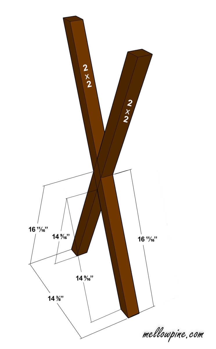 DIY X Desk with Drawers [Plans Included] - MellowPine